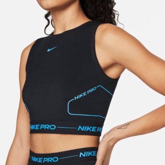Nike | Tops | Nwt Nike Pro Cropped Logo Tanktop Drifit Training Womens ...
